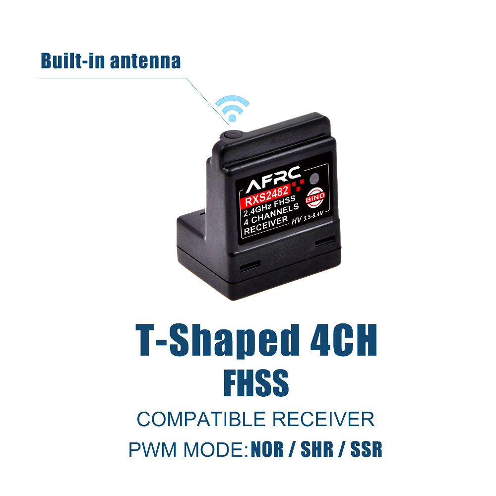 AFRC RXS2482 T-Shaped 4CH Compatible Receiver For SANWA FH3/FH4T,RECEIVERS